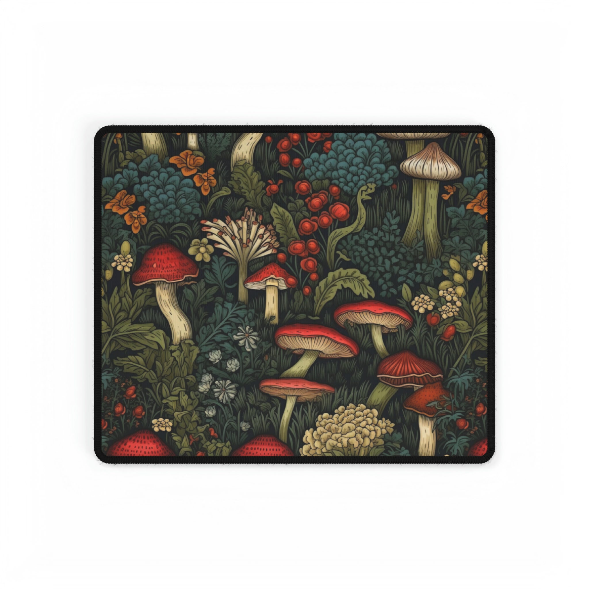 Mushroom Desk Mat, Cute Desk Mat, Cottagecore Mushroom Desk Mat, Desk ...
