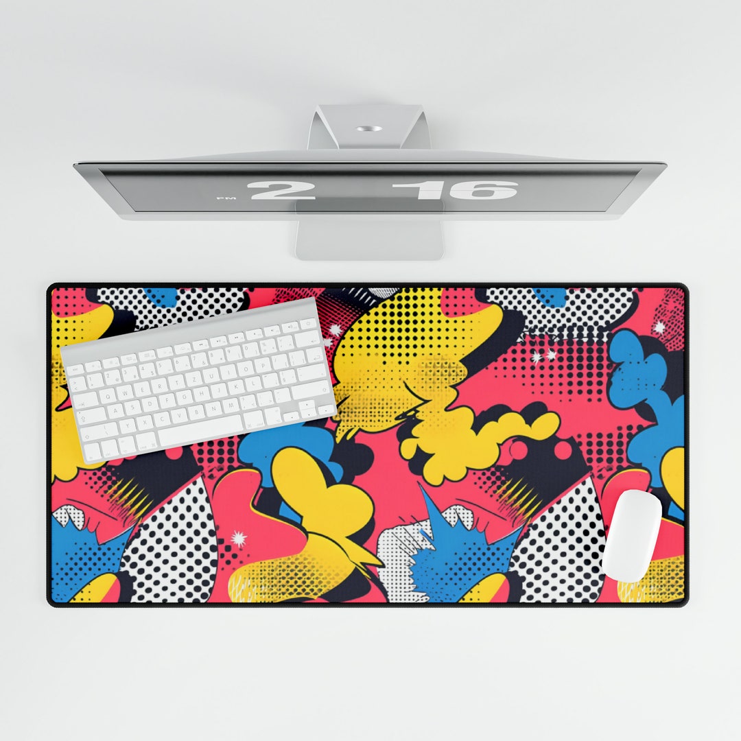 Anime Desk Mat, Comic Pop Desk Mat, Cute Desk Mat, Desk Mat Aesthetic ...