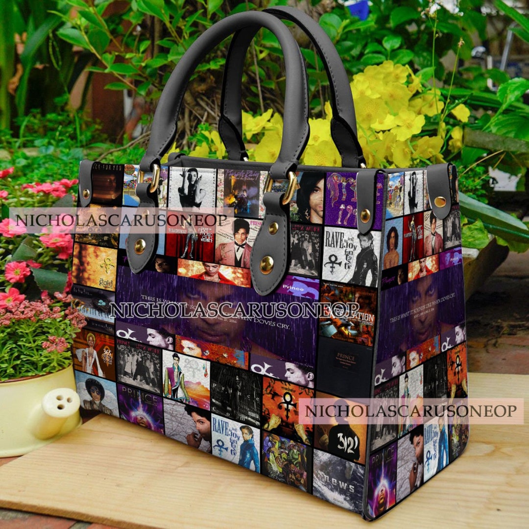 Prince Purple Rain Handbag, Prince Purple Leather Bag, Prince Rogers ...