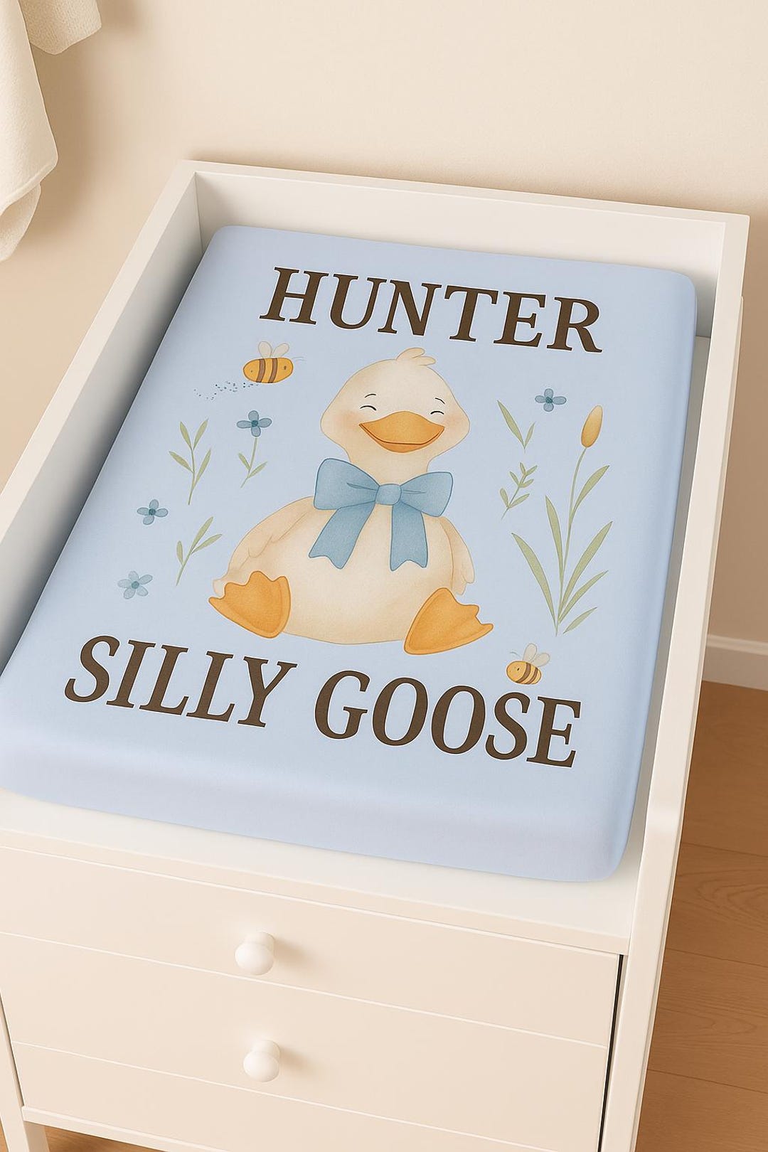 Goose Changing Pad Cover Silly Goose Nursery Cover Baby Boy Diaper ...