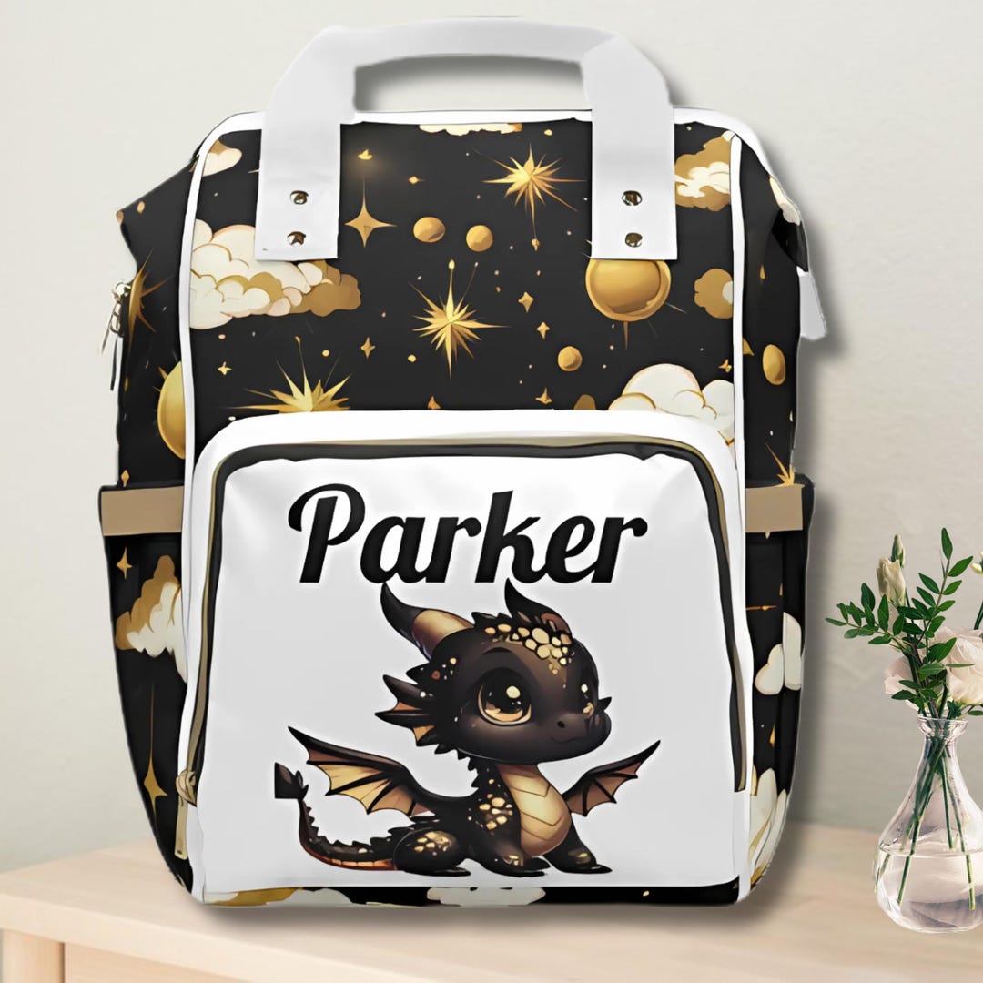 Custom Dragon Diaper Bag, Personalized Baby Bag, Dragon Design Backpack ...
