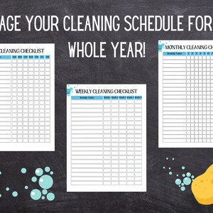 Household Cleaning Planner Printable Cleaning Checklist Cleaning ...