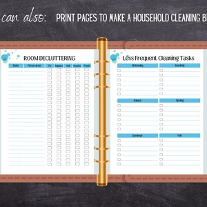 Household Cleaning Planner Printable Cleaning Checklist Cleaning ...