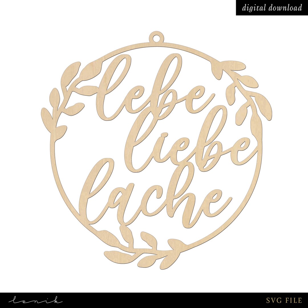 Wreath for Laser Live Love Laugh Digital File - Etsy
