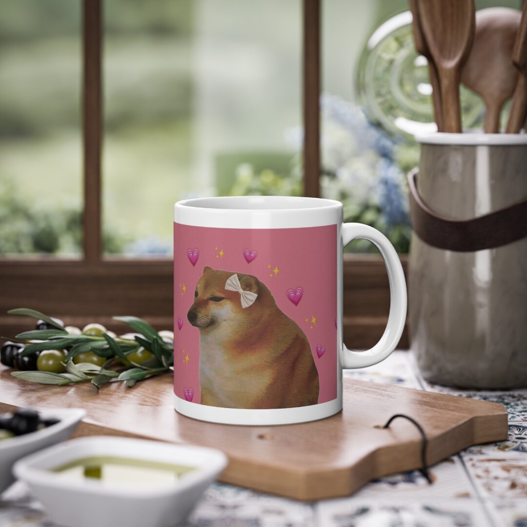 I Am Blushing Doge Meme Coffee Cup, 11oz - Etsy