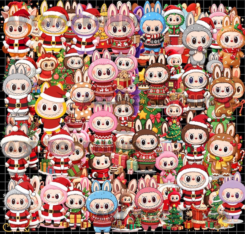 400+ Christmas Labubu Clipart Mega Bundle, Labubu PNG Bundle, Labubu ...