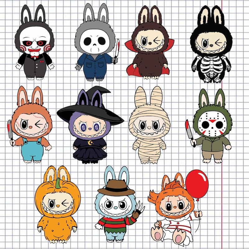 Labubu Faces Png - Etsy