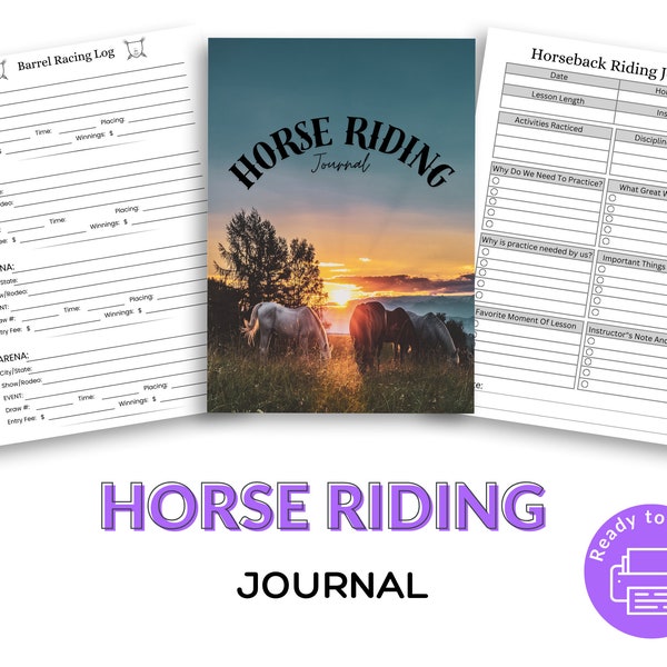 Horse Riding Journal - Etsy