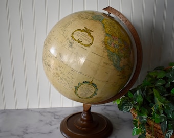 Vintage Replogle 12 World Classic Globe Wood Base Relief Circa 1979 ...