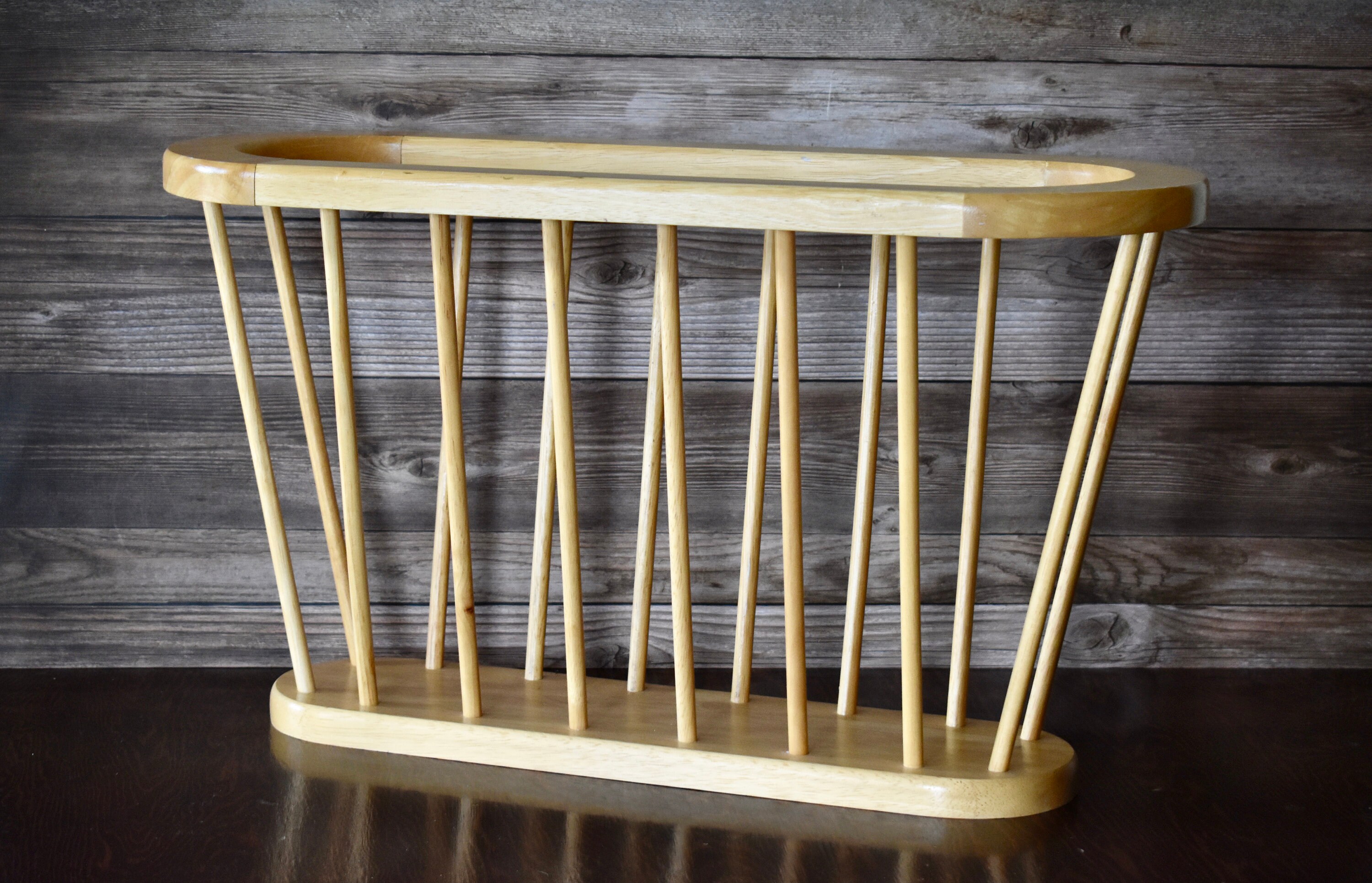 Vintage Mid-century Modern Magazine Rack Holder With Spindles - Etsy
