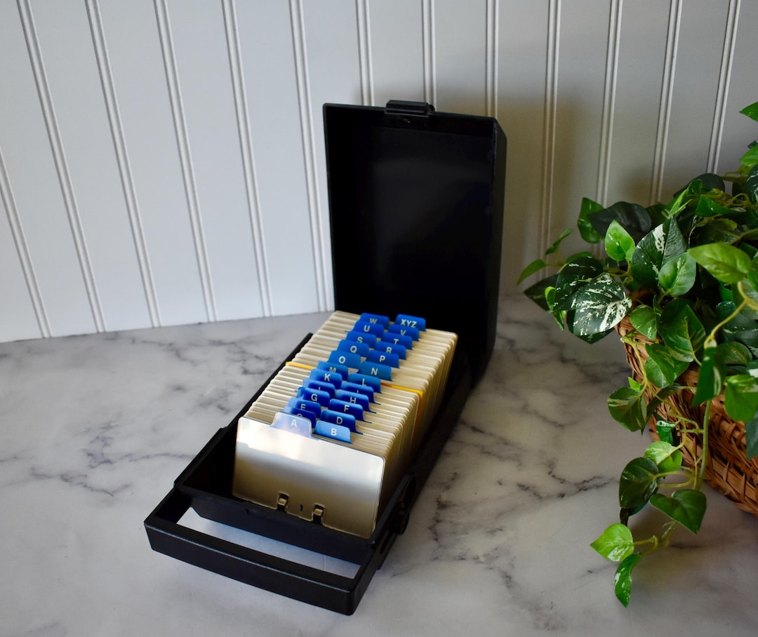 Vintage Travel Rolodex With Cover and Handle, Address/telephone File ...