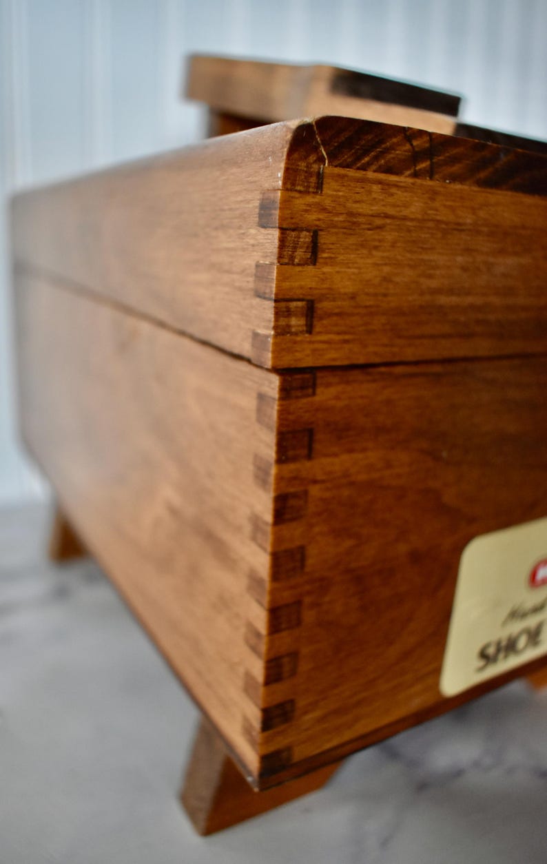 Vintage Kiwi Hand Crafted Shoe Valet, Wooden Shoe Shine Box With ...