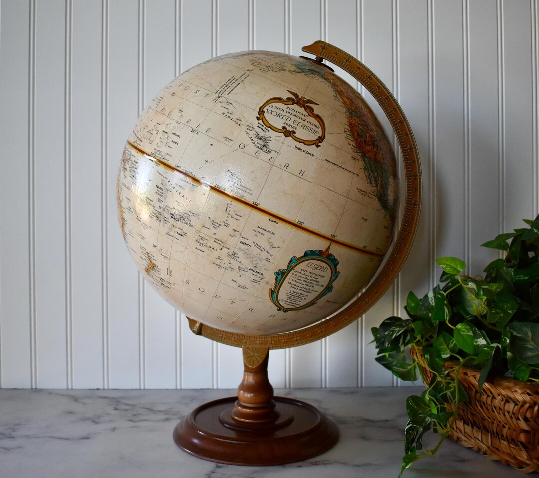 Vintage Replogle 12 Inch Diameter World Classic Series Globe, Tabletop ...