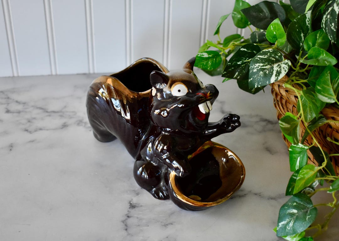 Vintage Japanese Redware Squirrel/chipmunk Wallet and Change Holder ...