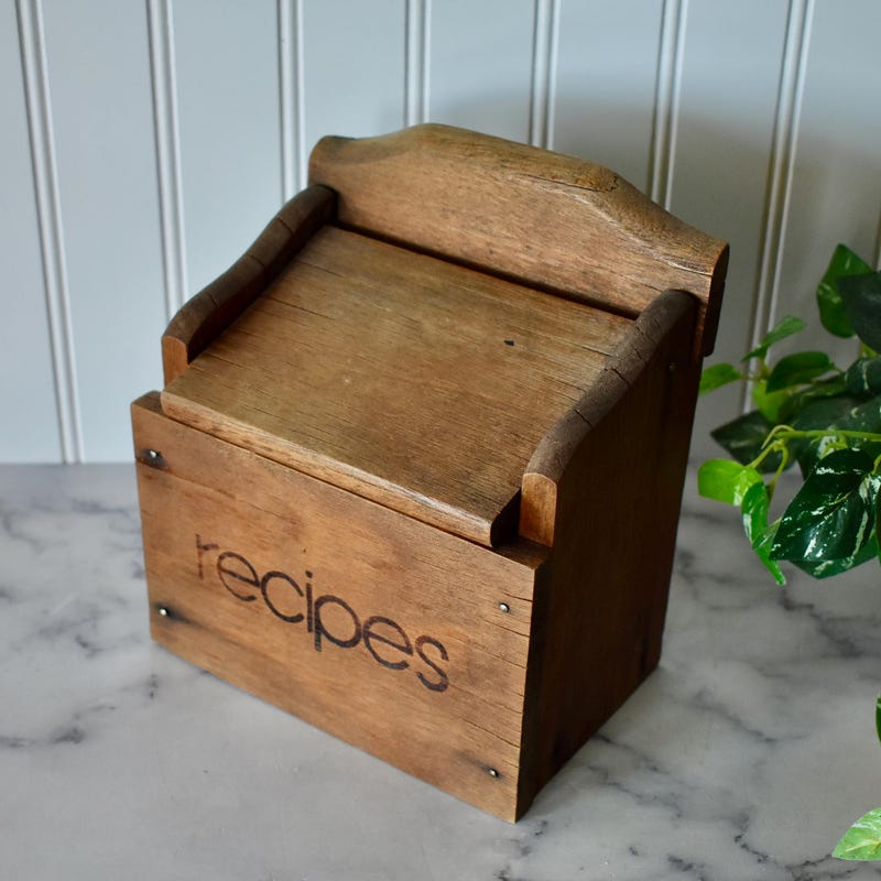 Rustic Recipe Box - Etsy