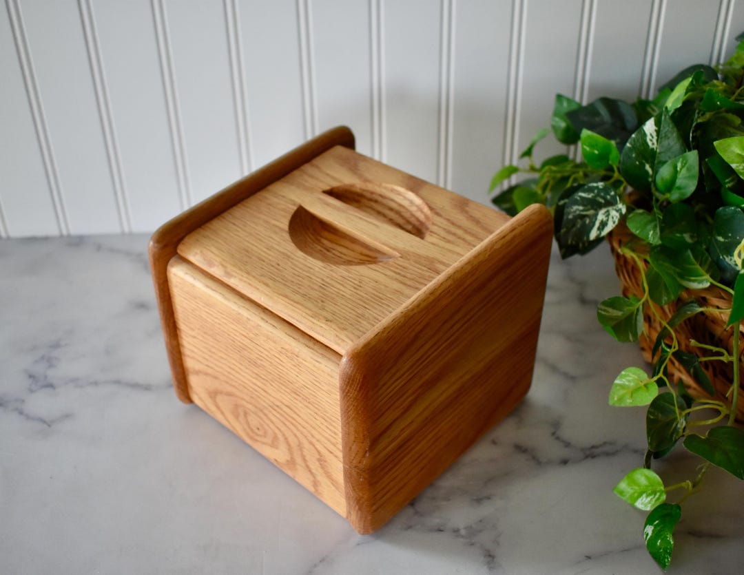 Vintage Oak Recipe/file Box, Wooden Recipe Card File, Vintage Kitchen ...