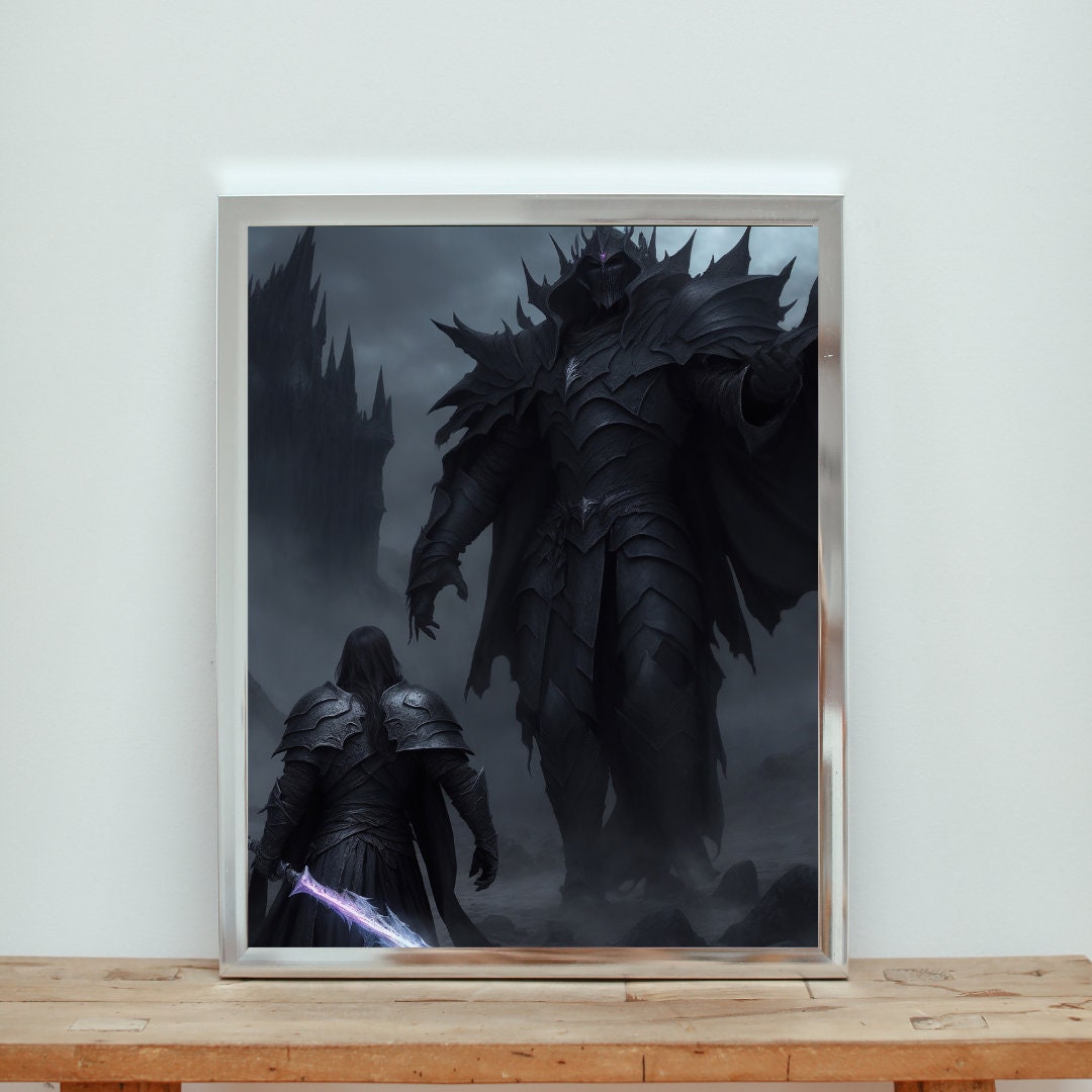 Epic Middle-earth Battle: Morgoth Vs Fingolfin Digital Art Print Lord ...
