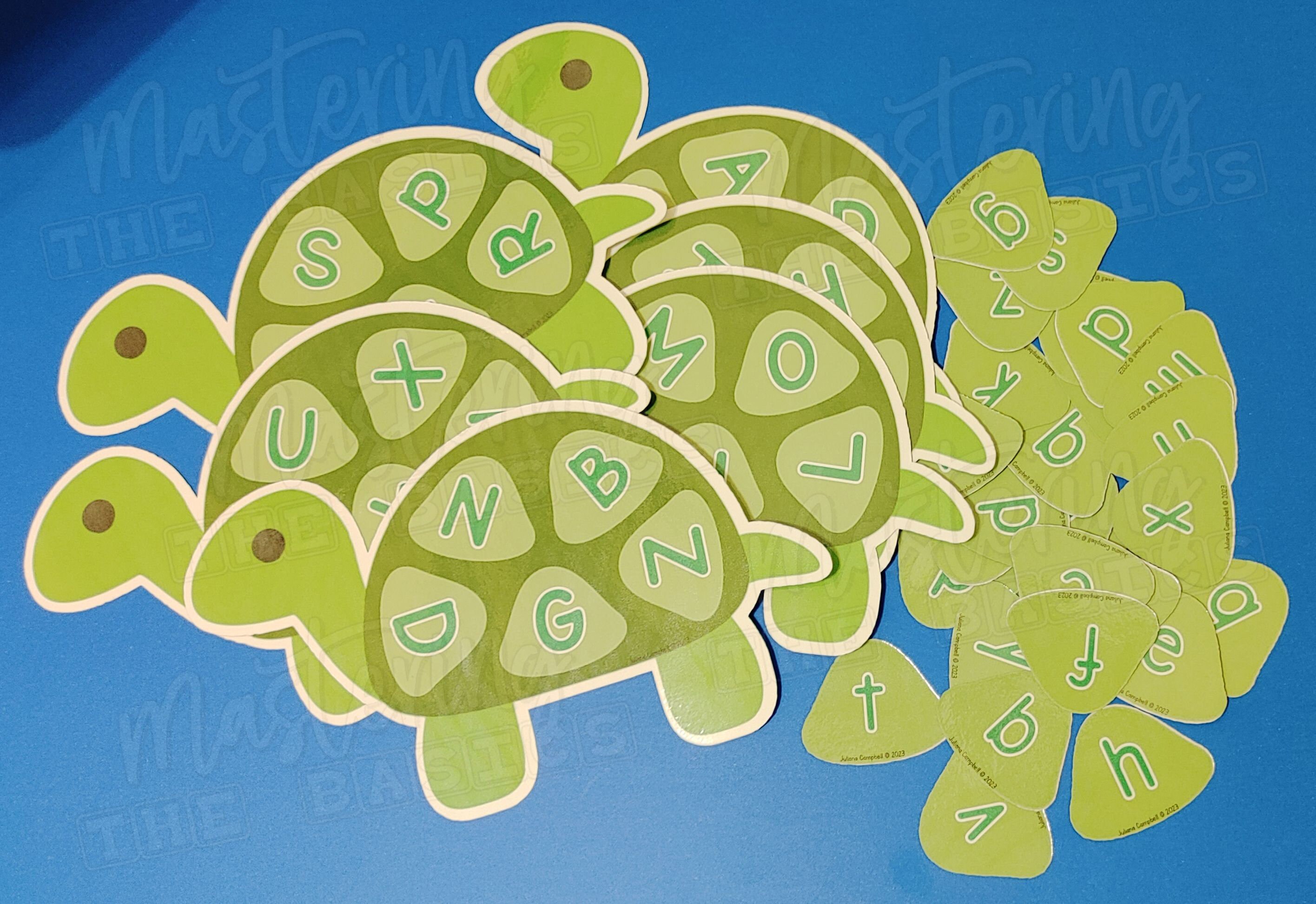 Turtle Uppercase and Lowercase Alphabet Match - Etsy UK