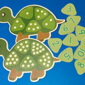 Turtle Count and Match - Etsy