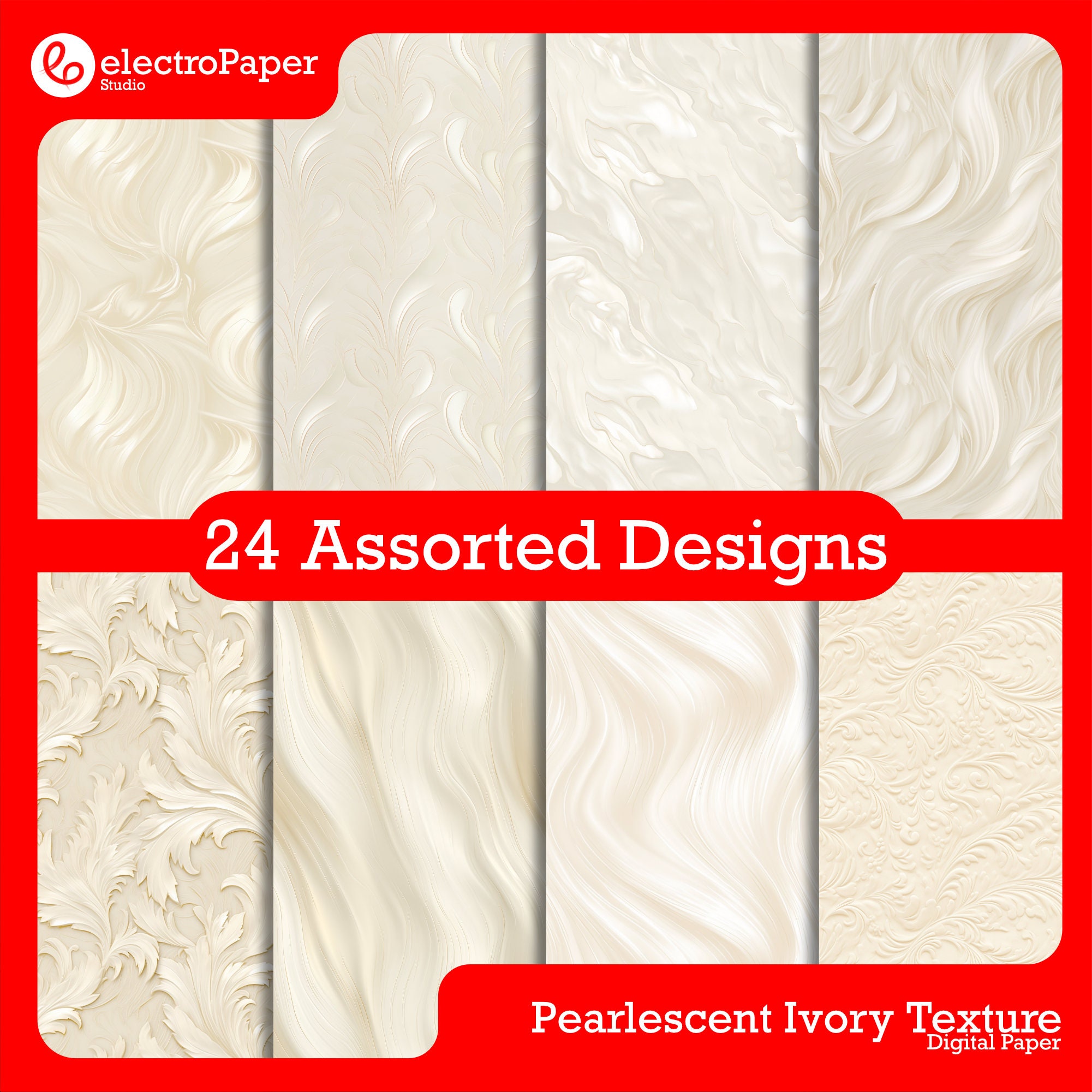 Pearlescent Ivory Texture - Pearl Digital Paper, Ivory Textures, Molten ...