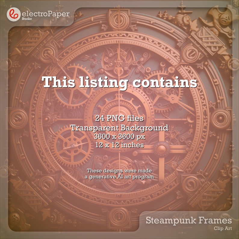 Steampunk Frames Clip Art, Steampunk Graphics, Steampunk Clip Art ...