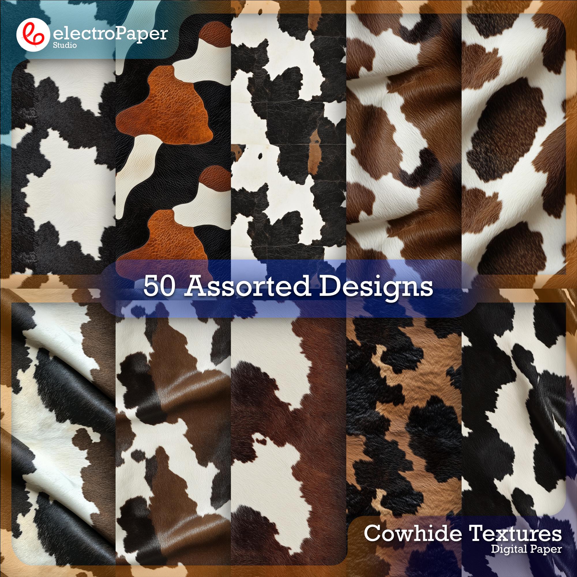 Cowhide Textures - Digital Paper - Seamless Leather, Leather Textures ...
