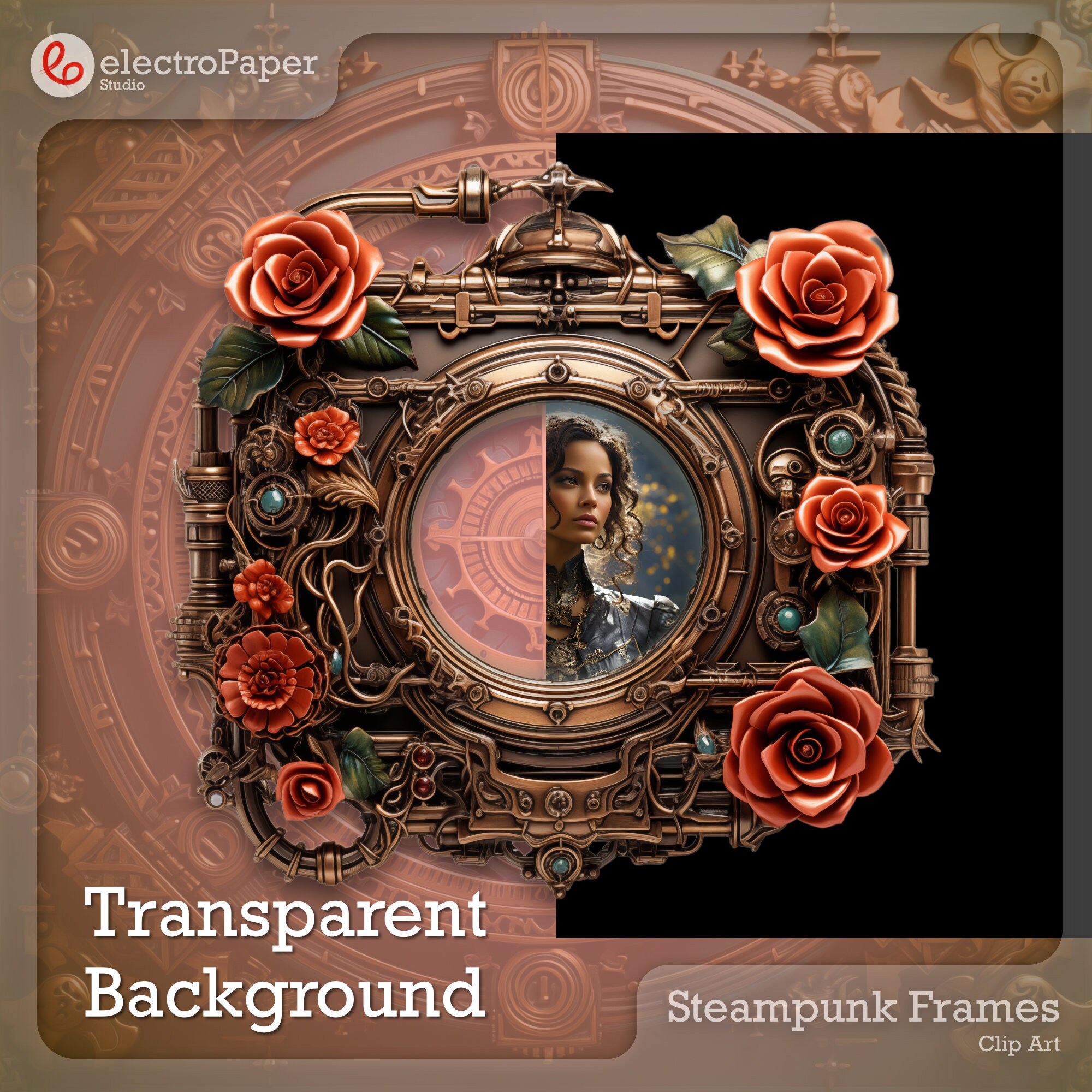 Steampunk Frames Clip Art, Steampunk Graphics, Steampunk Clip Art ...