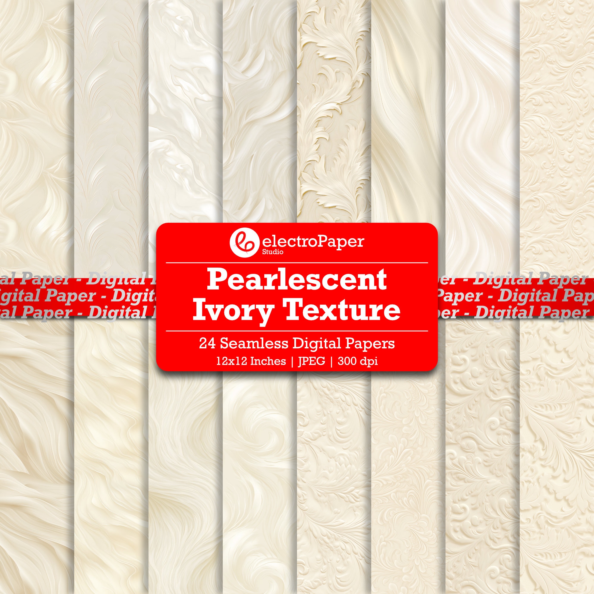 Pearlescent Ivory Texture - Pearl Digital Paper, Ivory Textures, Molten ...