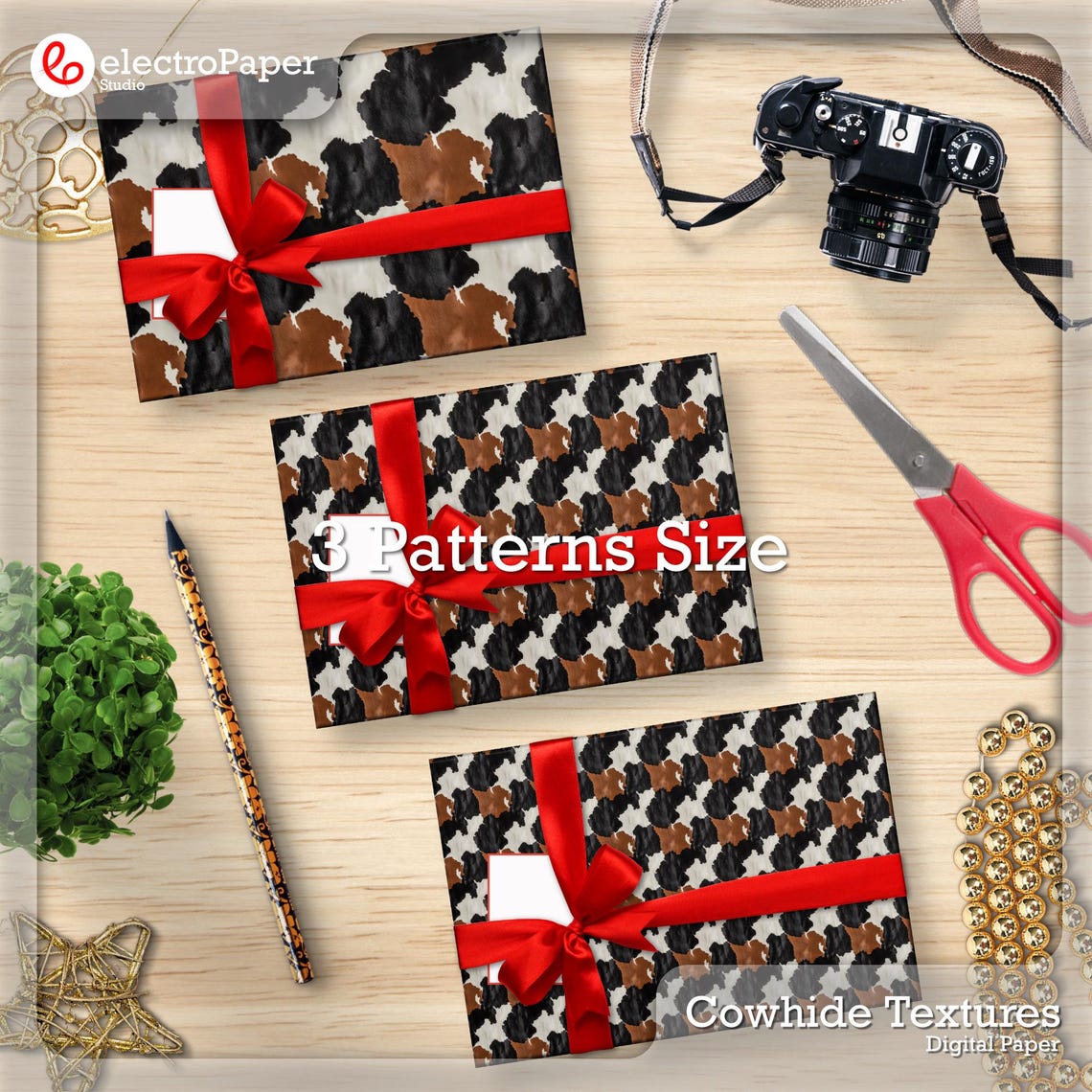Cowhide Textures - Digital Paper - Seamless Leather, Leather Textures ...
