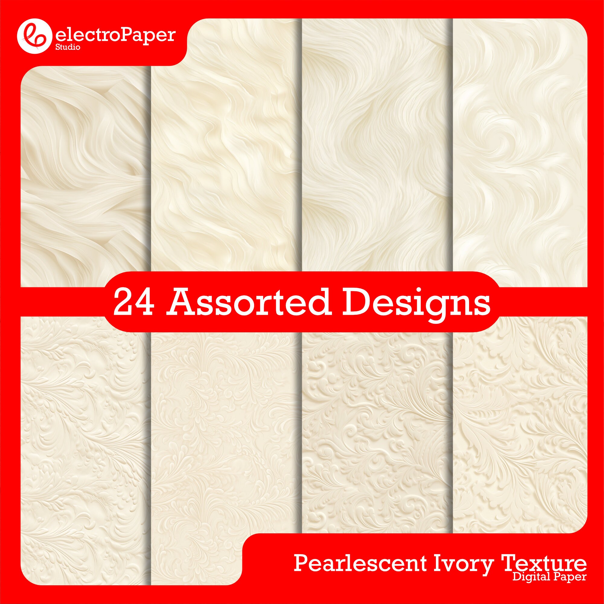 Pearlescent Ivory Texture - Pearl Digital Paper, Ivory Textures, Molten ...