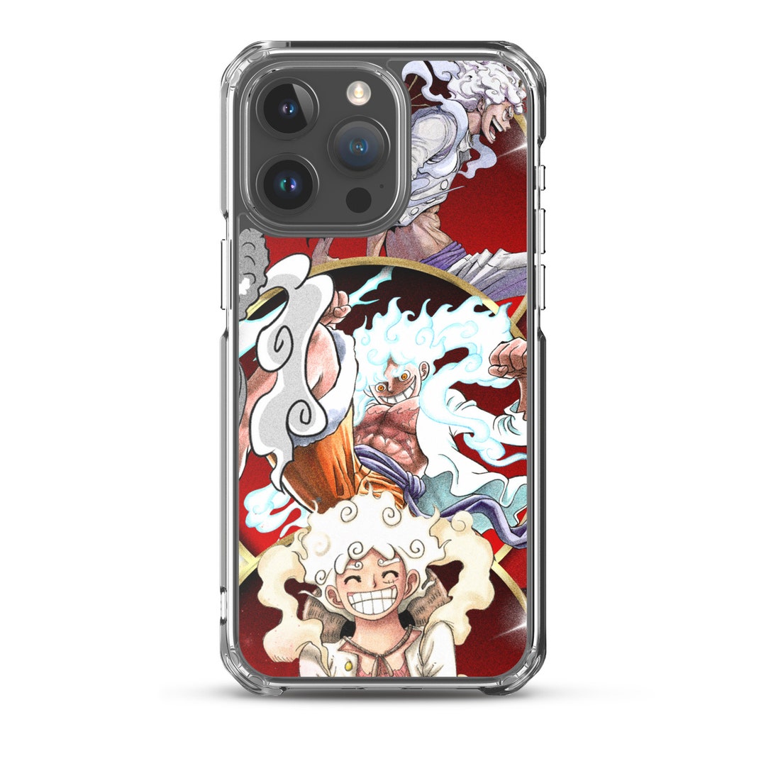 Zoomed in Bootleg Monkey D. Luffy Gear 5 One Piece Clear Anime iPhone ...