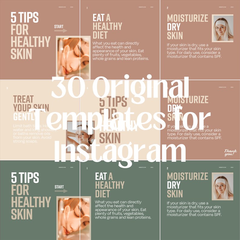 30 Templates Instagram Neutral Colors - Etsy