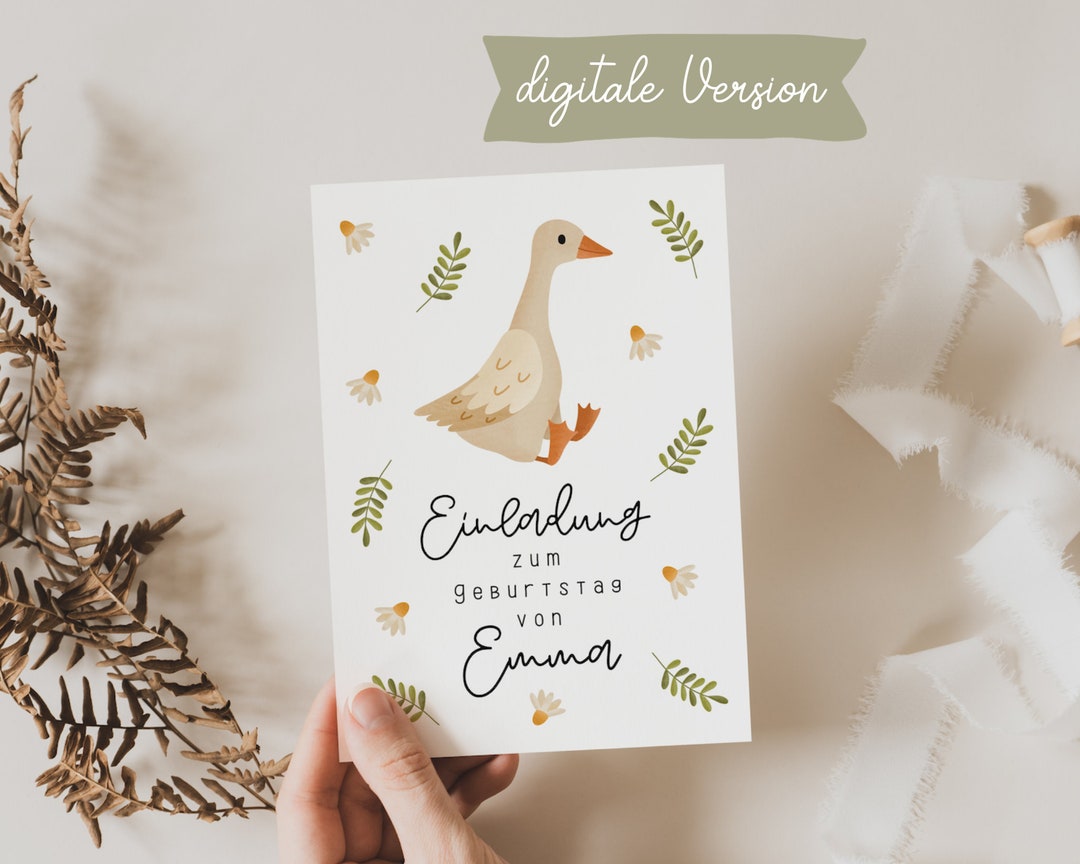 Invitation Card Goose to PRINT Out Children's Birthday Invitation Cards ...