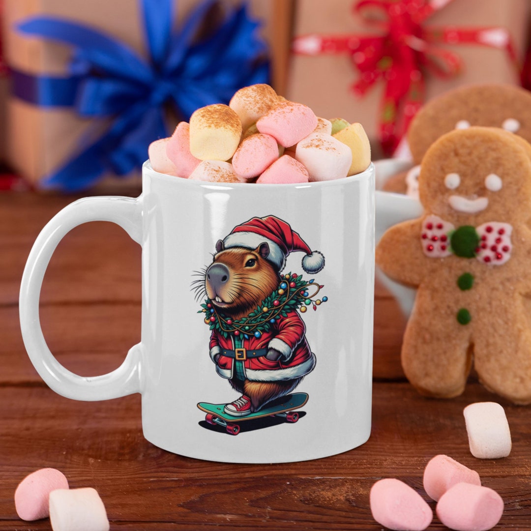 Christmas Capybara Clipart, Santa Capybara PNG Download Transparent Bg ...