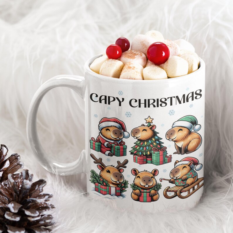 Capybara Christmas PNG, Cappy Sublimation Design (digital Download) - Etsy
