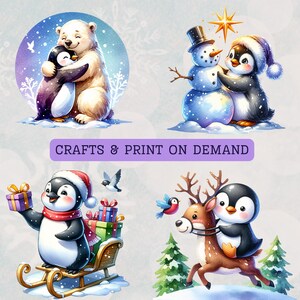 15 Winter Penguin Clipart PNG, Christmas Penguin Clipart, Penguin Lover ...