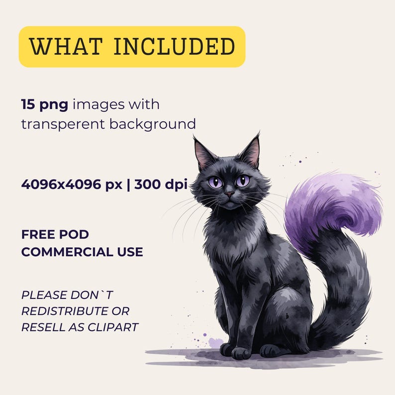 Quirky Cat Clipart PNG Whimsical Kitten Sublimation Clip Art Cute ...