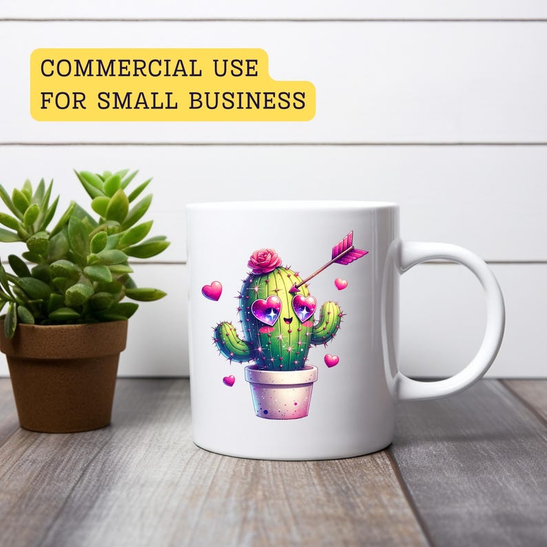 Cute Desert Cactus Clipart, Cacti Graphics in PNG, Commercial Use ...