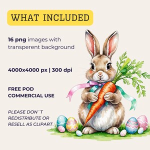 Easter Farm Animals Clipart Set for Craft & Card Making,watercolor ...