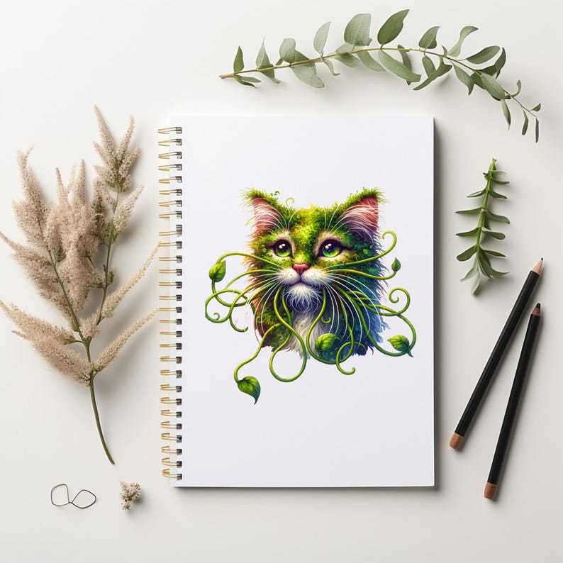 Watercolor Mossling Clipart, Cute Fluffy Fairy Moss PNG for Crafting ...