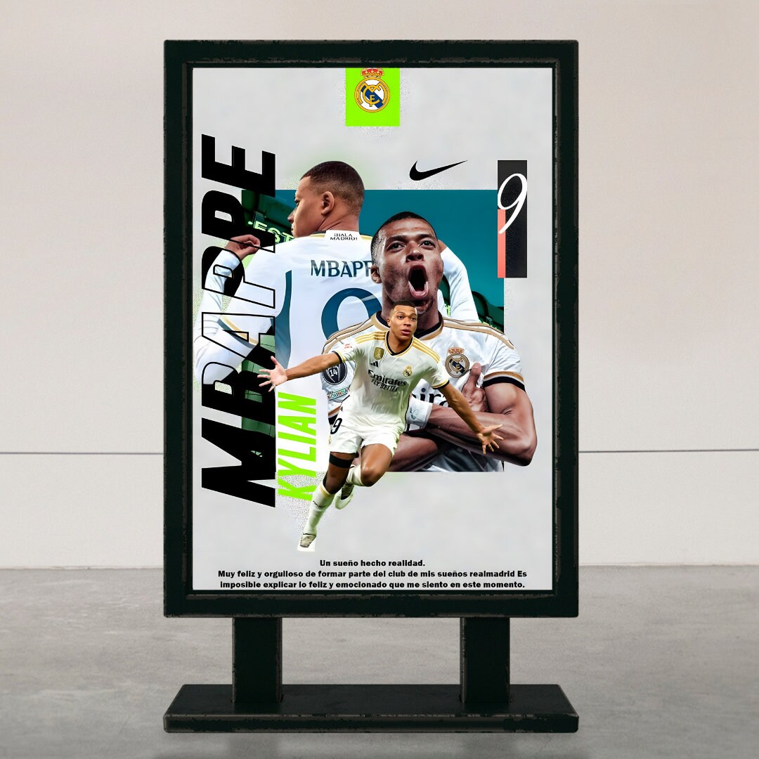 Kylian Mbappe Poster, Real Madrid, Madrid Fans, Real Madrid Poster ...