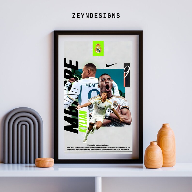 Kylian Mbappe Poster, Real Madrid, Madrid Fans, Real Madrid Poster ...