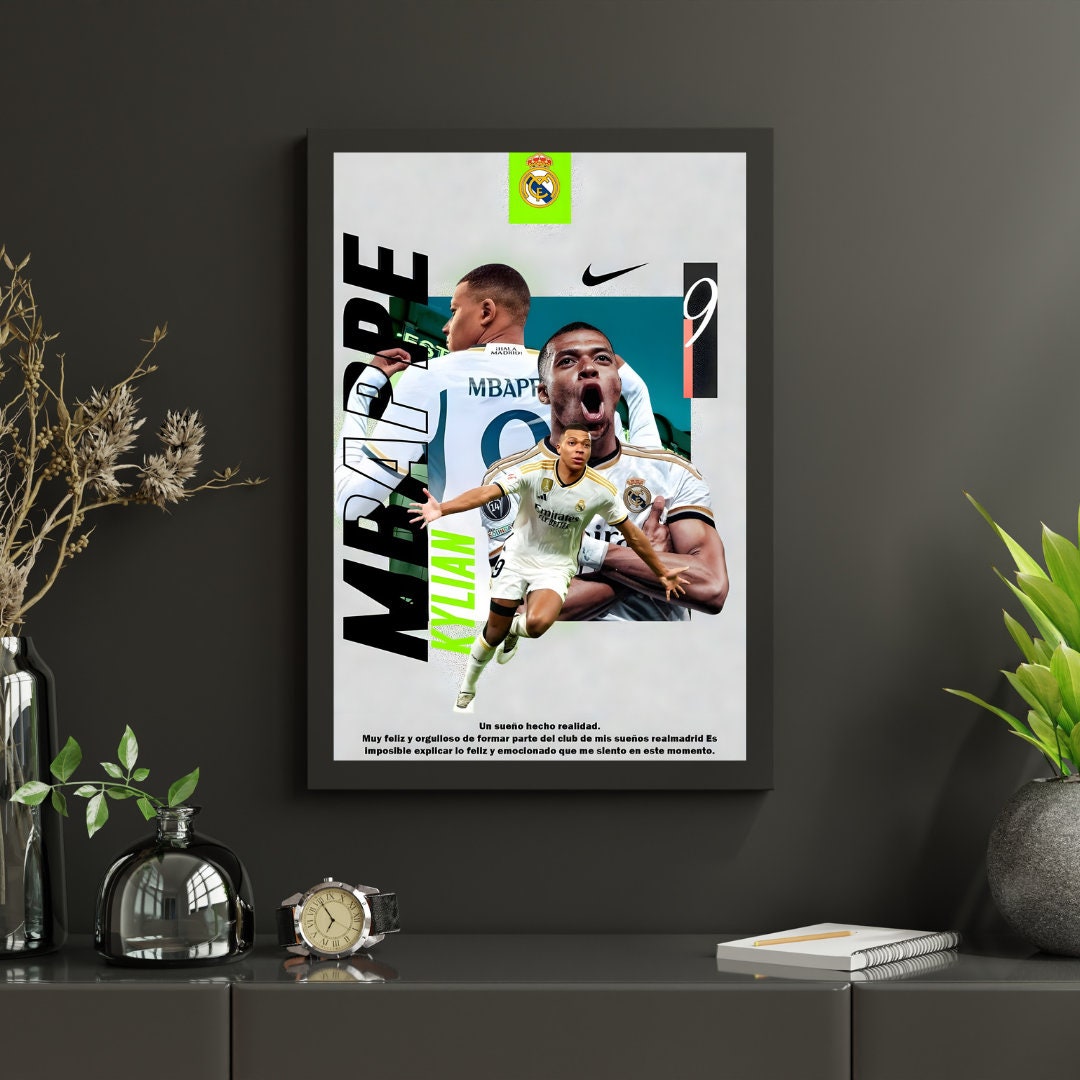 Kylian Mbappe Poster, Real Madrid, Madrid Fans, Real Madrid Poster ...