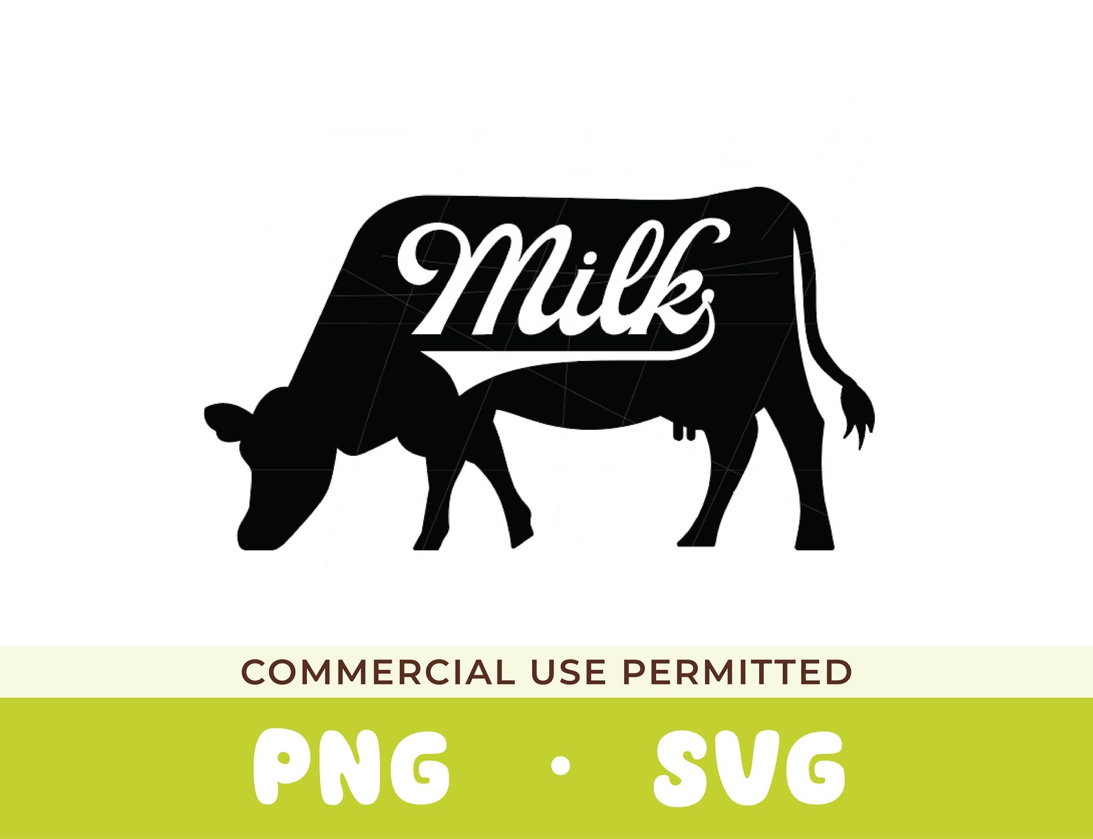 Cow SVG Png | Cow Silhouette SVG File | Fresh Milk Svg Png | Fresh ...