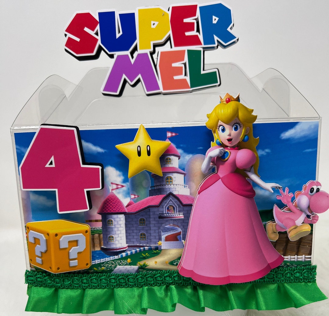 Princess Peach Gable Box: Mario Birthday Party Favor - Etsy