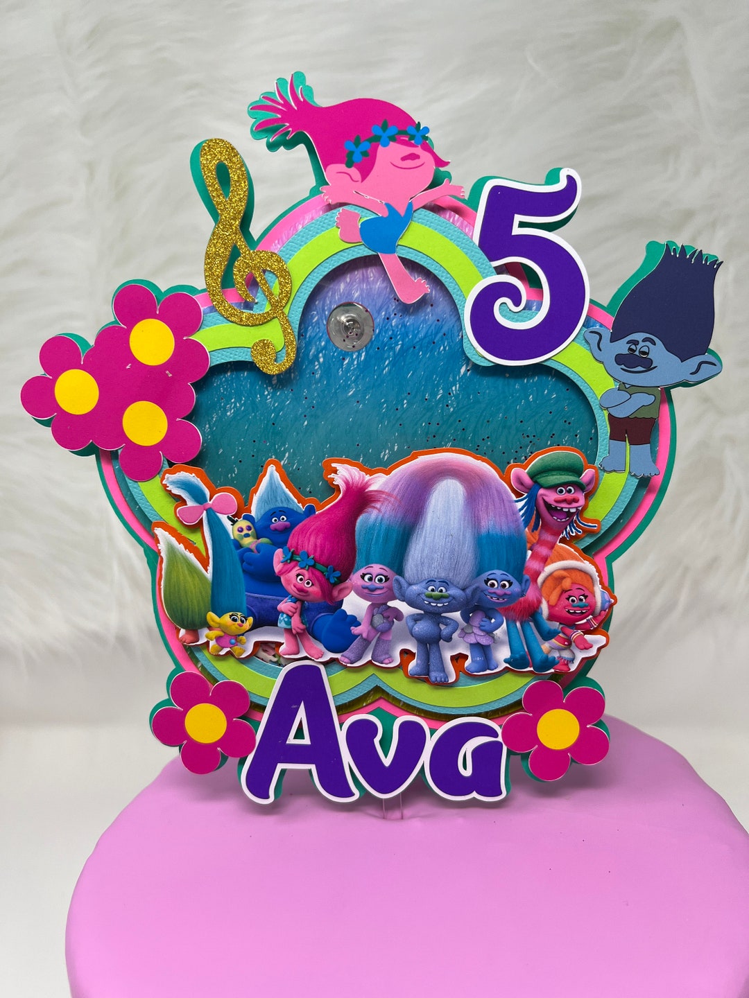 Trolls Cake Topper With LED Lights: Custom Birthday Party Decor - Etsy