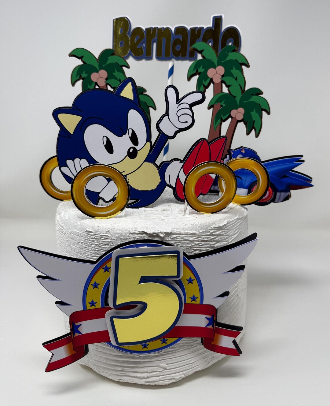 Sonic Hedgehog Cake Topper / 3D Sonic Cake Topper / Sonic Cake Topper ...