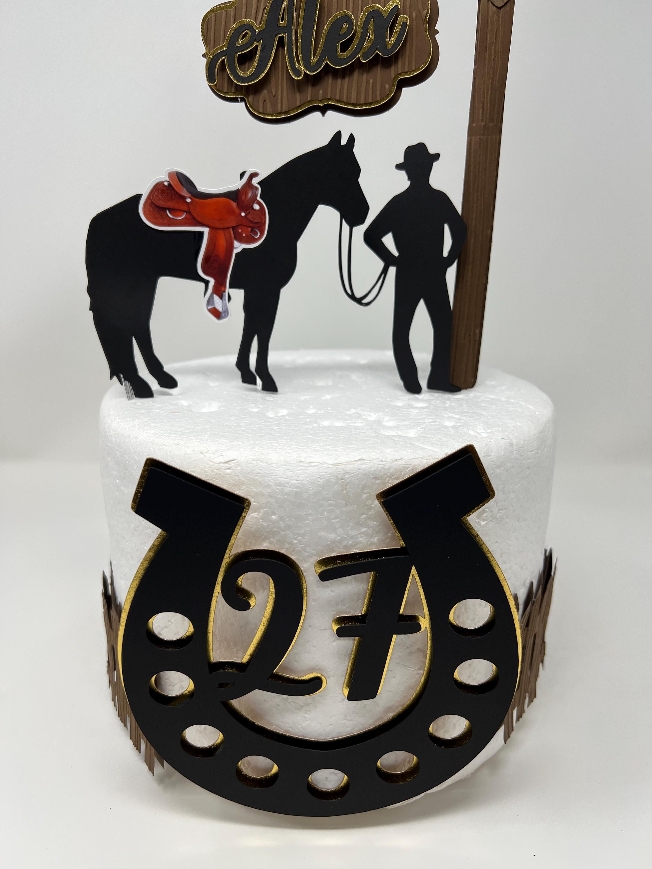Cowboy Cake Topper, Rodeo Cake Topper, Rustic Cake Topper, Western Cake ...