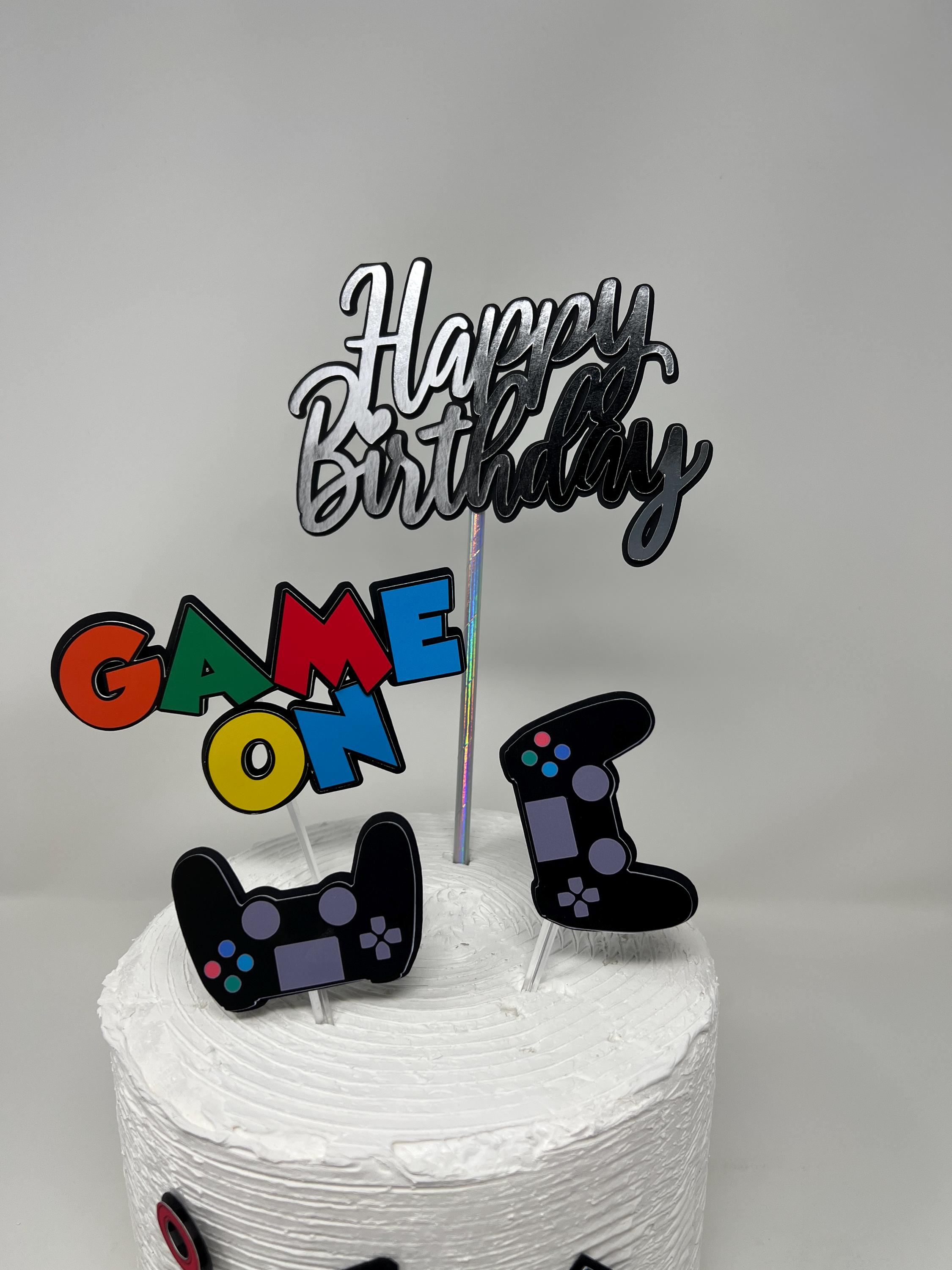 Gamer Birthday Cake Topper: Video Game Party Decoration - Etsy