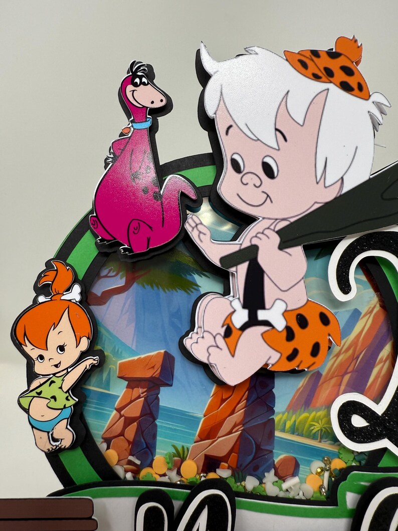 Bam-bam Flintstone Cake Topper: Personalized Birthday Party Decor - Etsy